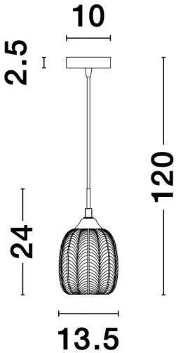 Retro lustr Vario 13.5 zlaté