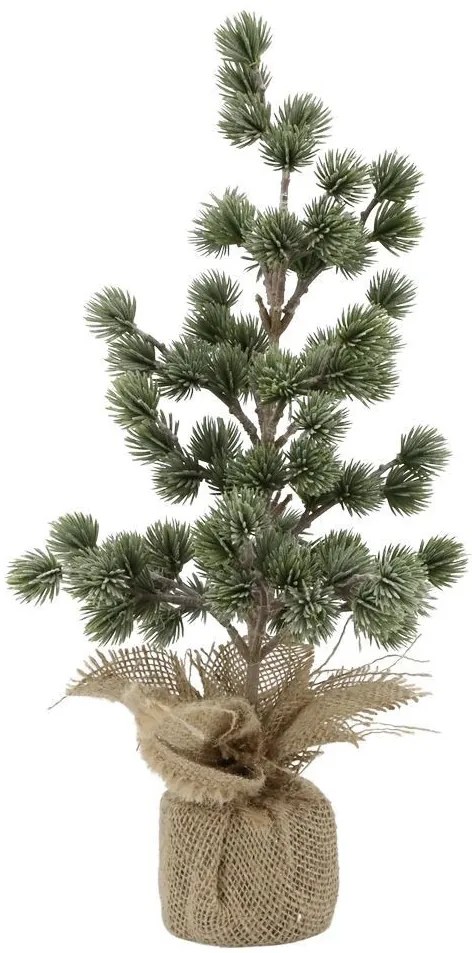 Zelený ojíněný vánoční cedrový stromek v jutě Fleur Cedar Tree - 44 cm