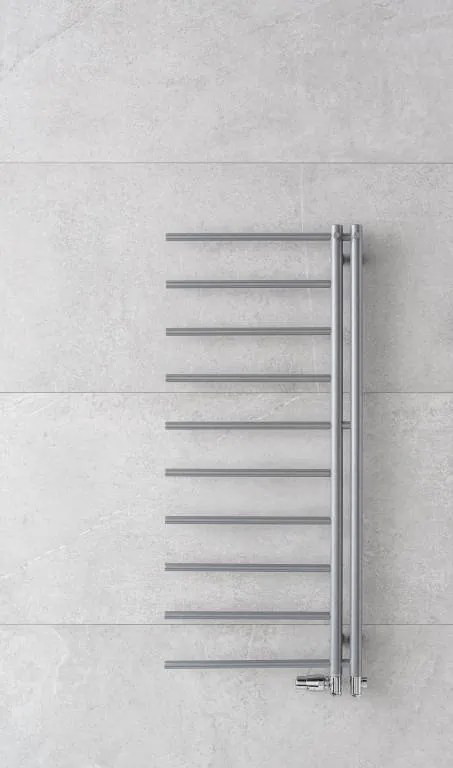 PMH Apollo L koupelnový radiátor 500 x 1140 mm metalická stříbrná lesk AP1MS-L