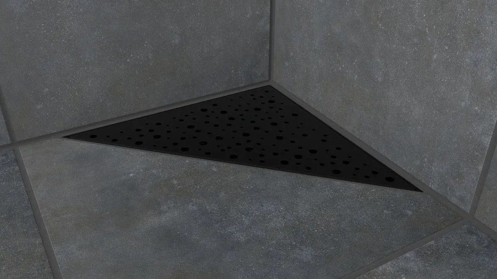 B-TRIANGL 30 Black Odtoková vpusť rohová