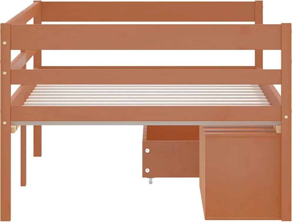 Rám postele se zásuvkami medově hnědé borovice 90 x 200 cm 322058