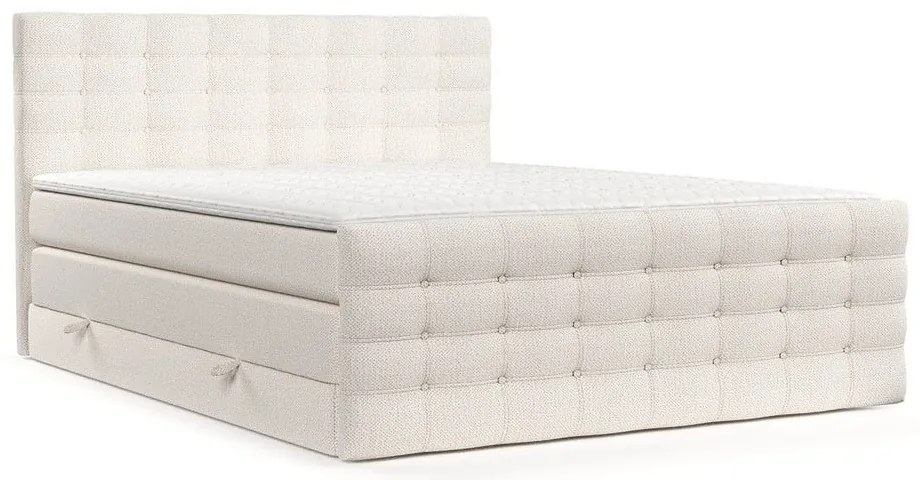Krémová boxspring postel s úložným prostorem 180x200 cm Blend – Maison de Rêve