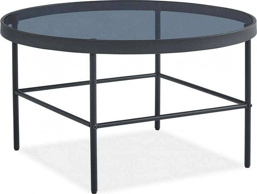 Casarredo - Komfort nábytek Kulatý konferenční stolek VANESSA černá/kouřové sklo
