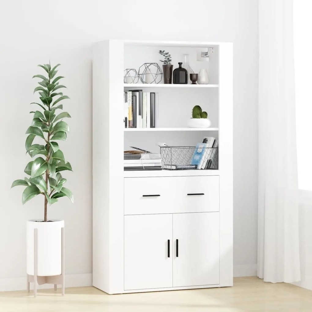 vidaXL Skříň highboard kompozitní dřevo [3185375] Barva: hnědý dub