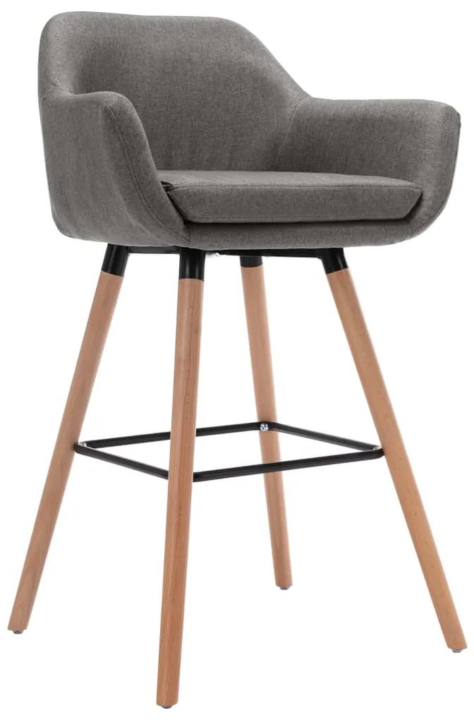 249568 vidaXL Barová židle s područkami tmavě šedá textil | BIANO