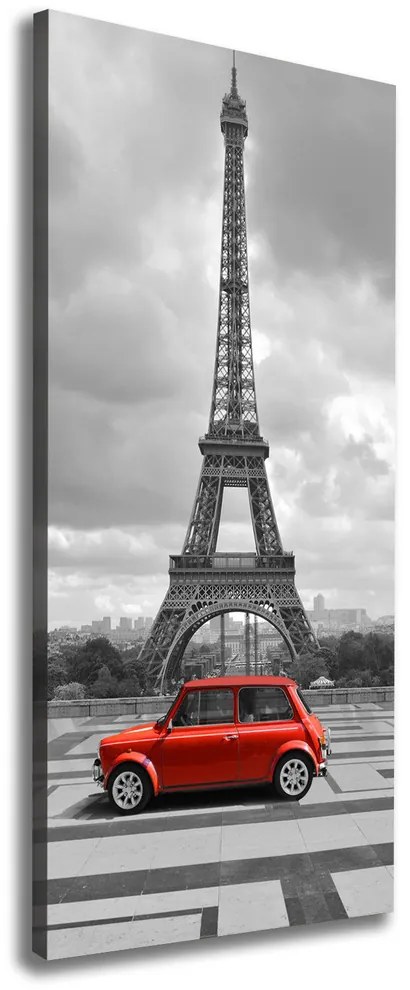 Wallmuralia Foto obraz na plátně Eiffelová věž auto 50x125 cm
