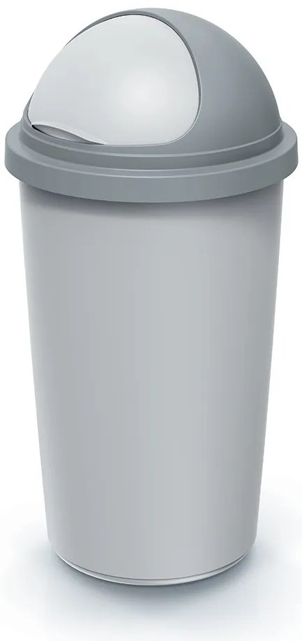 Odpadkový koš COMPACTO ROLL 60 L popelavě šedý/světle šedý