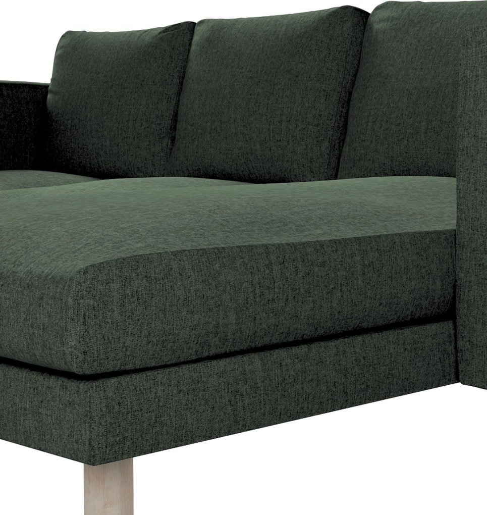 Potah na pohovku IKEA Norsborg 3-místná se šezlongem barva zelená látka pletený vzor