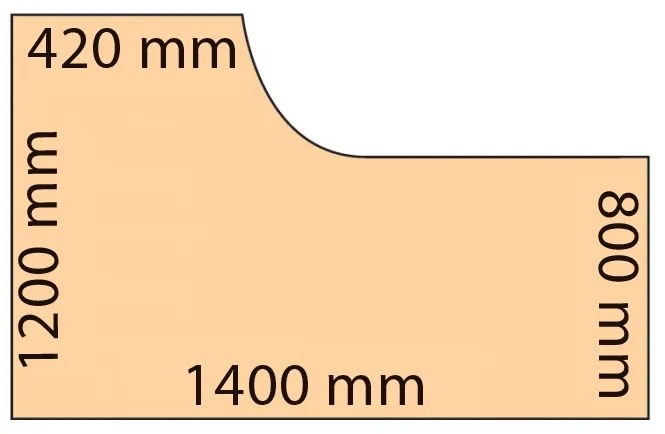 Rohový kancelářský pracovní stůl MIRELLI A+, pravý, bříza