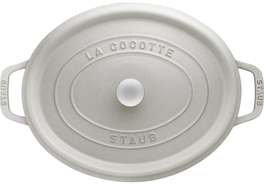 Staub Cocotte hrnec oválný 27 cm/3,2 l bílá lanýžová, 11027107