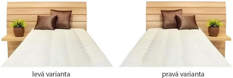 Ahorn Salina jednolůžková postel s úložným prostorem Dekor: Dub bílý, Rozměr: 100 x 200 cm, Noční stolek: Police pravá