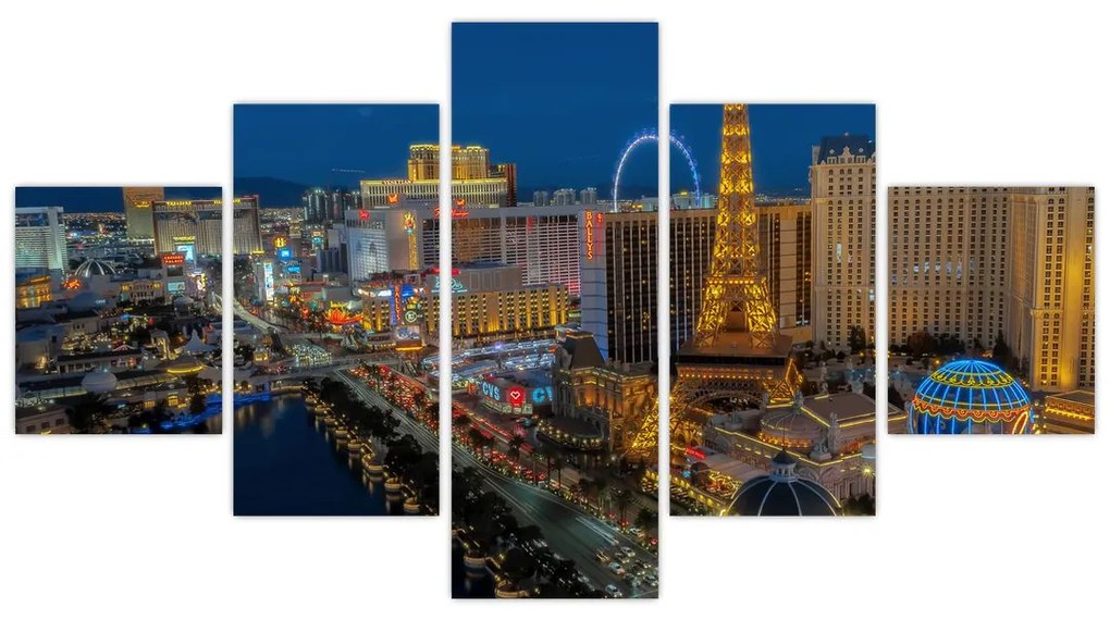 Obraz nočního Las Vegas (125x70 cm)