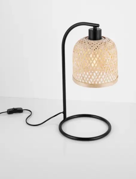 LED přírodně-černá stolní lampa Intra
