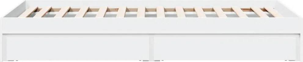 Rám postele se zásuvkami bílý 75 x 190 cm kompozitní dřevo 3280713