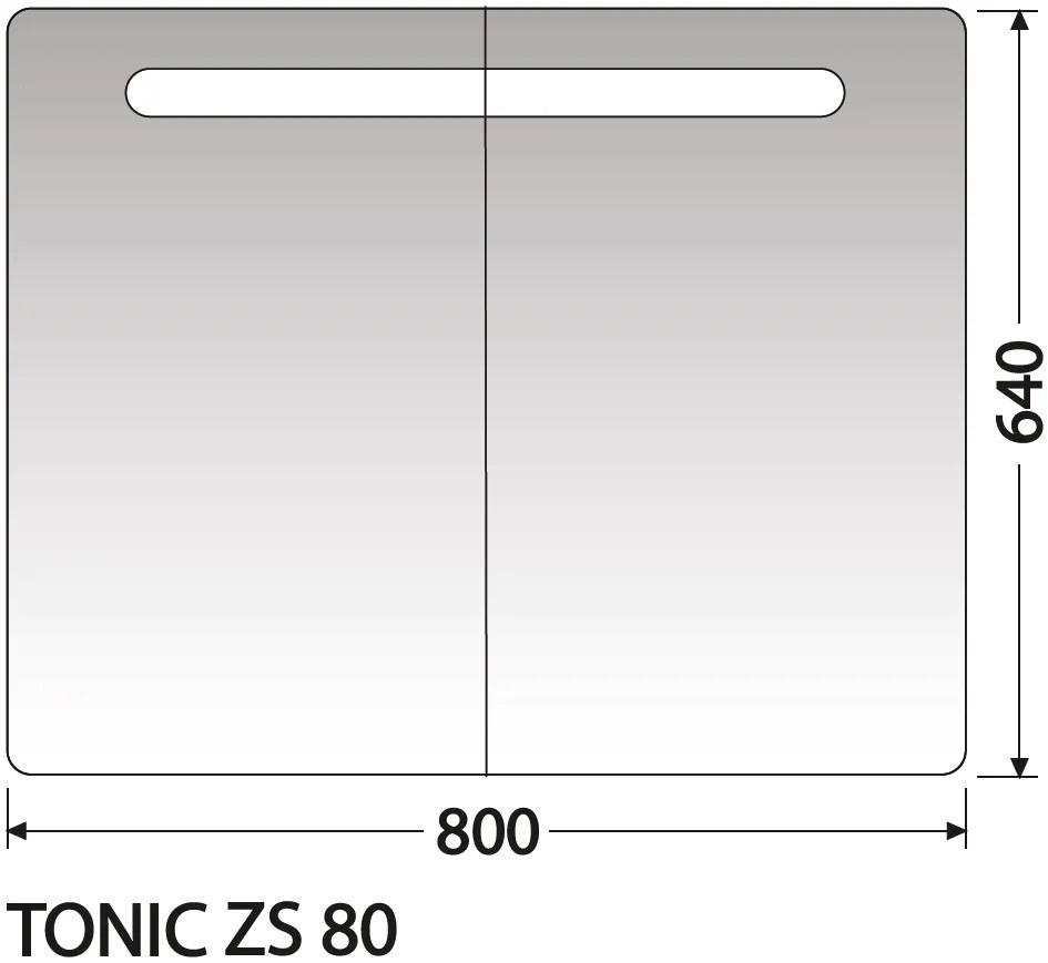 INTEDOOR zrcadlová skříňka s LED osvětlením TONIC ZS 80 Varianta: 81 Hacienda černá