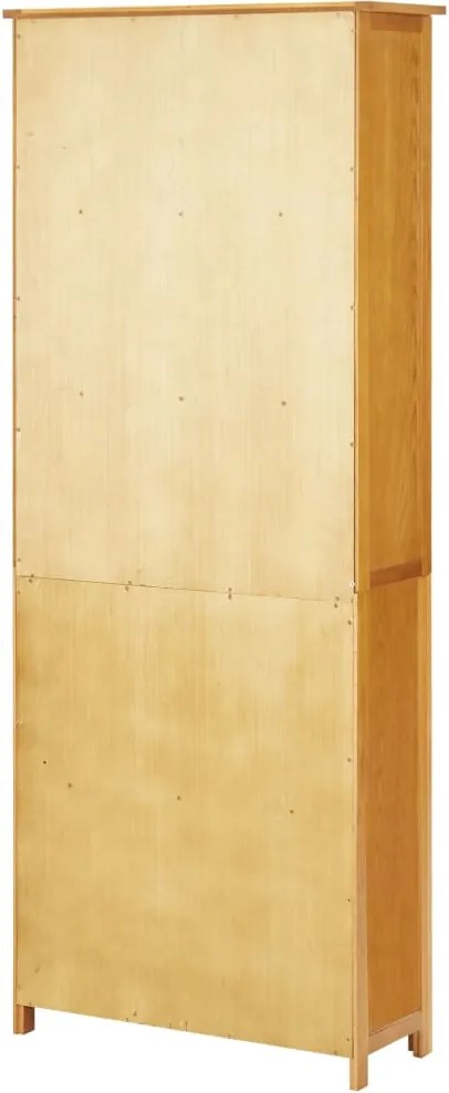 Knihovna Monroe se 2 dvířky - masivní dubové dřevo | 90x30x200 cm