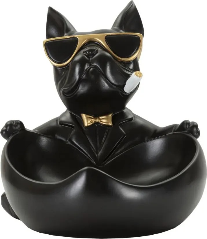 Dekorativní soška Dog Ball černá