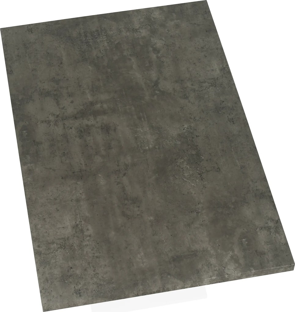 Jídelní stůl, beton / bílá matná, 138x90 cm, BOLAST