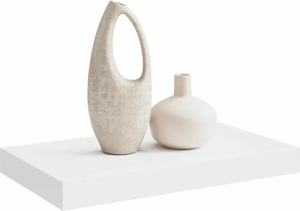 Plovoucí nástěnná police bílá 40 x 23,5 x 3,8 cm MDF 323805