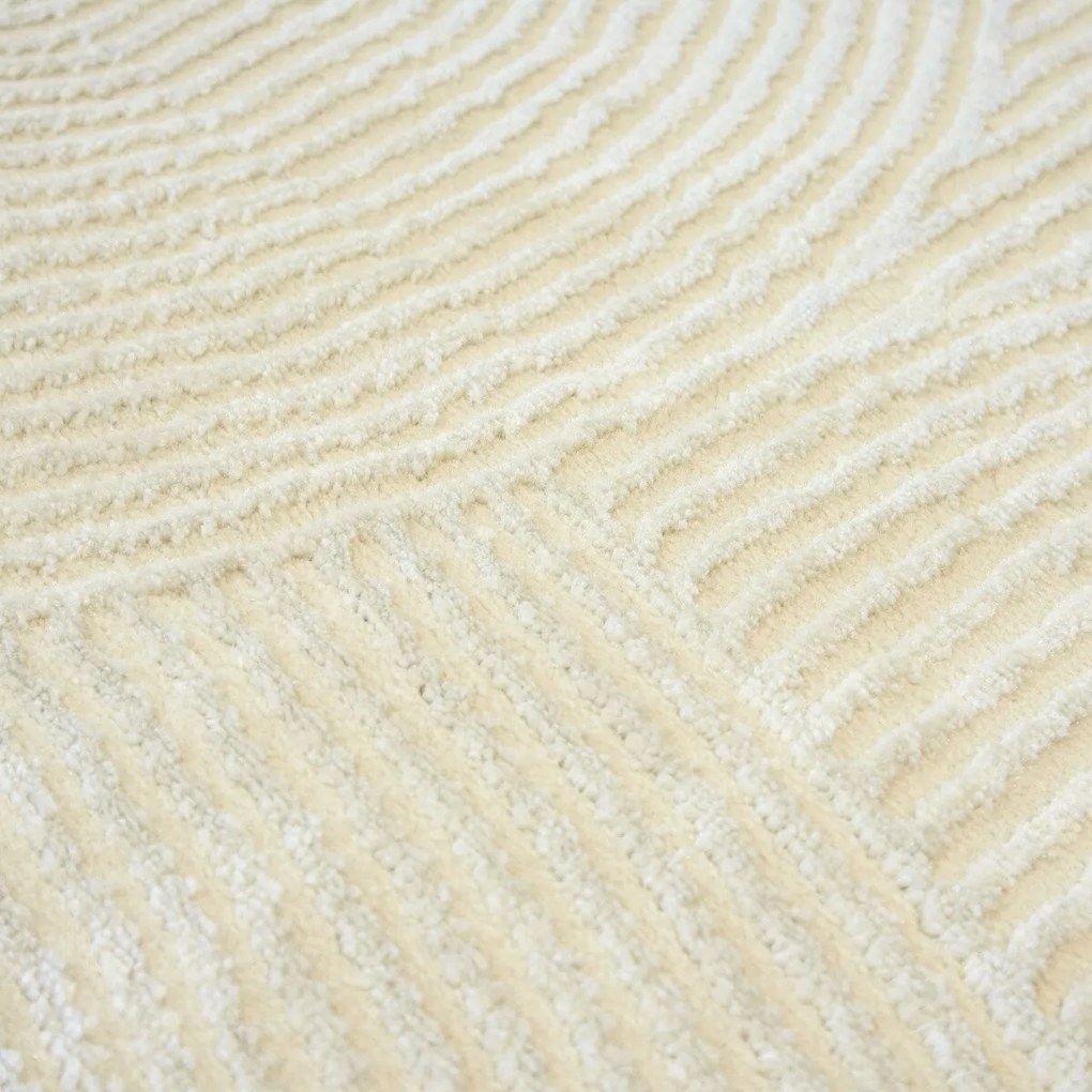 Angel Carpet, Kusový koberec Zafiro 25 Beige, 60x110, béžová, kancelář
