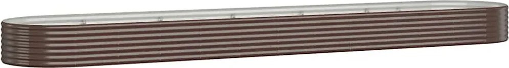 Vyvýšený záhon pozinkovaná ocel 507x100x36 cm hnědý 319010