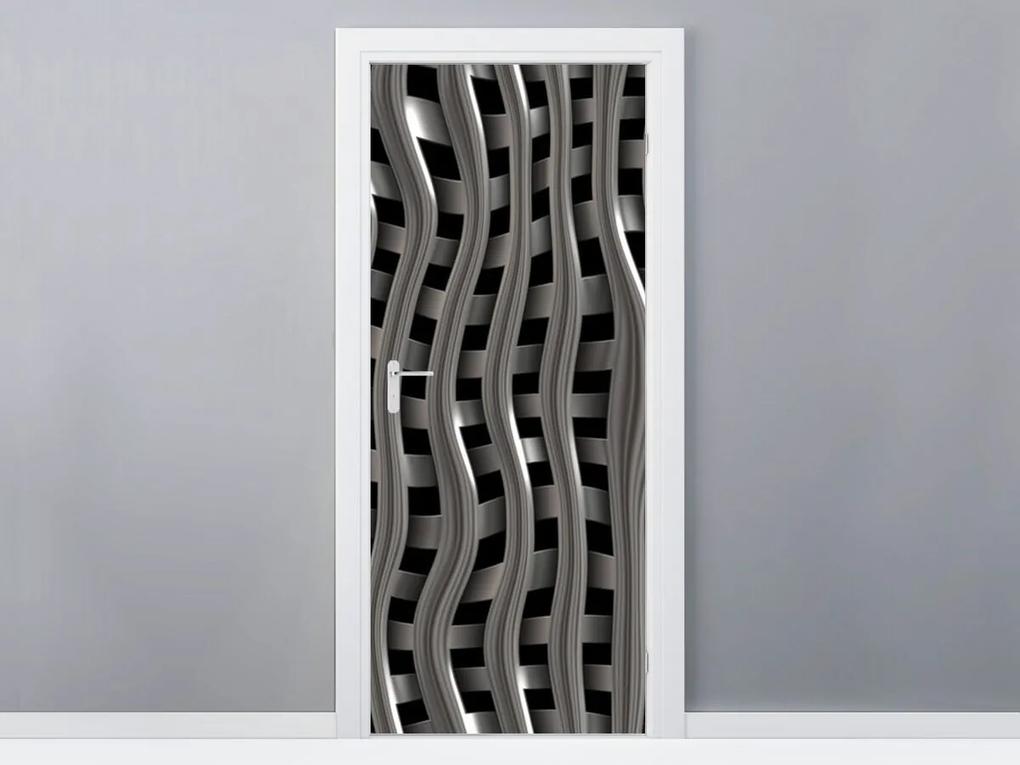 Gario Samolepící fólie na dveře Stříbrný systém 95x205cm Velikost: 95 x 205 cm