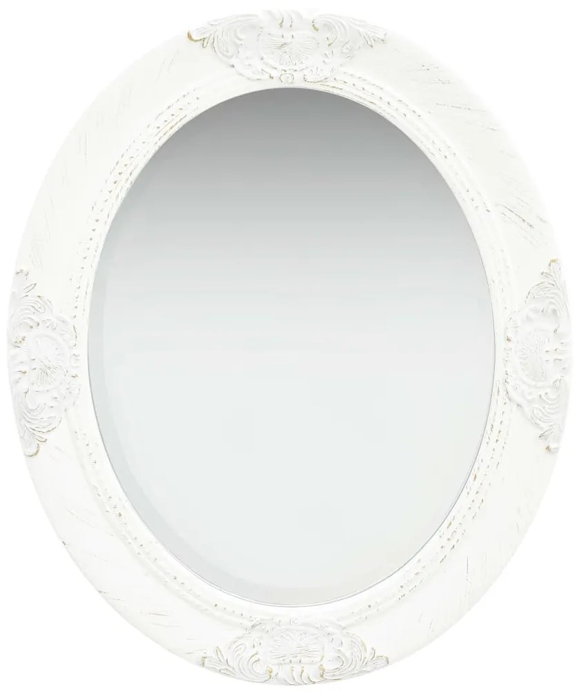 320348 vidaXL Nástěnné zrcadlo barokní styl 50 x 60 cm bílé