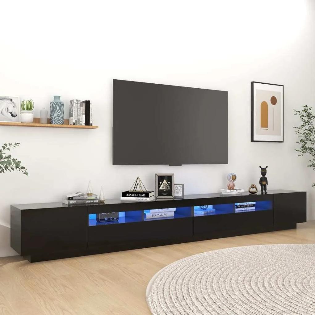 vidaXL TV skříňka s LED osvětlením 300x35x40 cm [3120178] Barva: hnědý dub