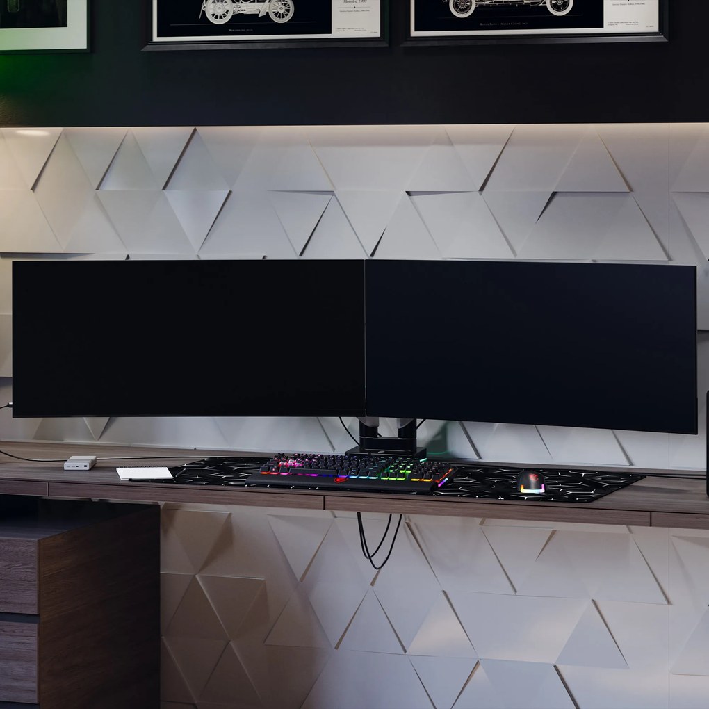 Držák na dva monitory 35" RGB šedo-černý: Diablo X-Arm Dual