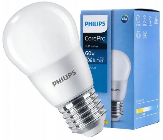 Philips ND7-60W-E27-P48 LED žárovka Philips CorePro LED lustr E27 7W