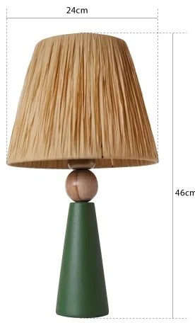 Stolní lampa 1xE27/40W/230V hnědá/zelená