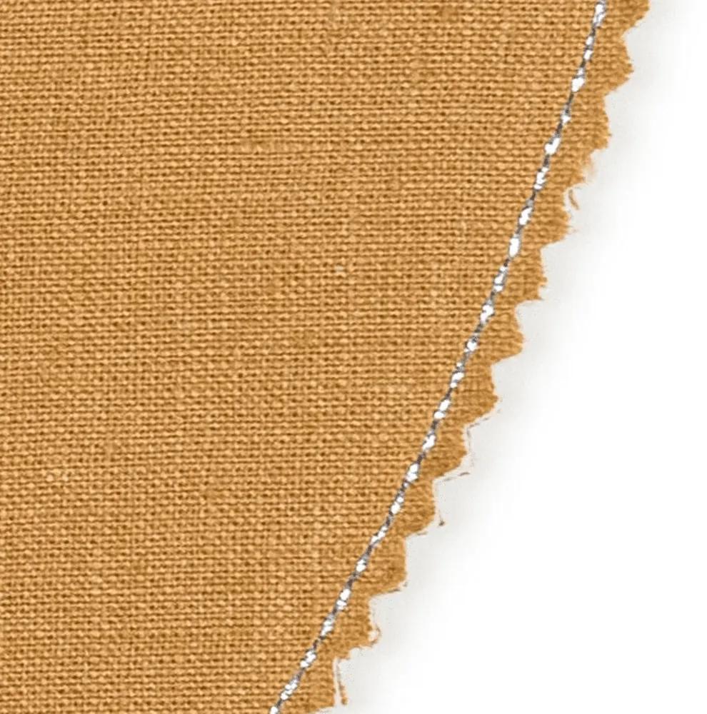 Lněné prostírání javorový list karamelová se stříbrem 37x37cm