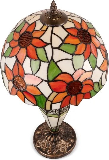BRILAGI - Tiffany vitrážová stolní lampa SUNFLOWER 1xE27/60W/230V + 1xE14/40W