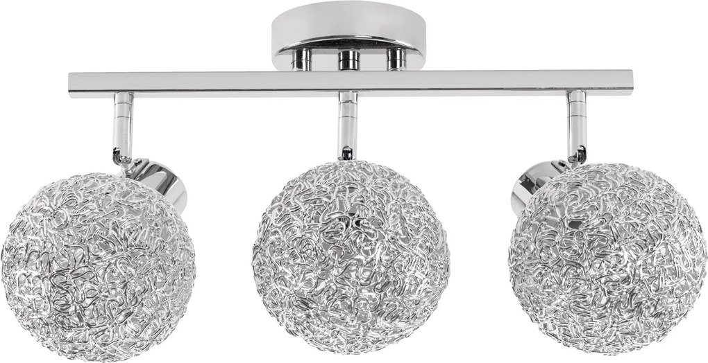 Toolight - Stropní kovová lampa GLAMOUR 3xE27 60W APP672-3C, chromová, OSW-05642
