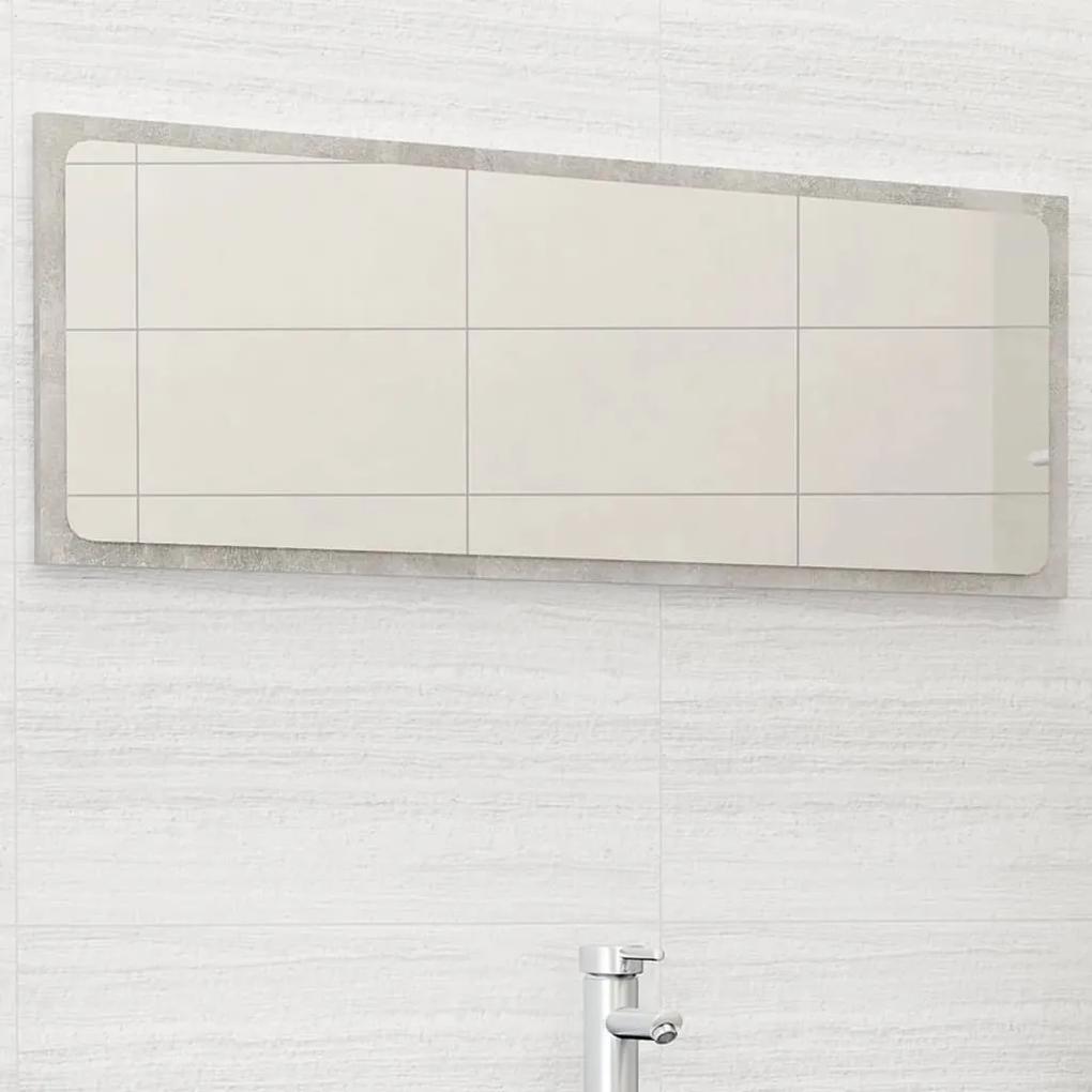 vidaXL Koupelnové zrcadlo betonově šedé 100 x 1,5 x 37 cm dřevotříska