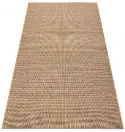 Dywany Luszczow Kusový koberec SIZAL FLOORLUX 20580 hladký, jednobarevný - přírodní / káva Rozměr koberce: 60 x 110 cm