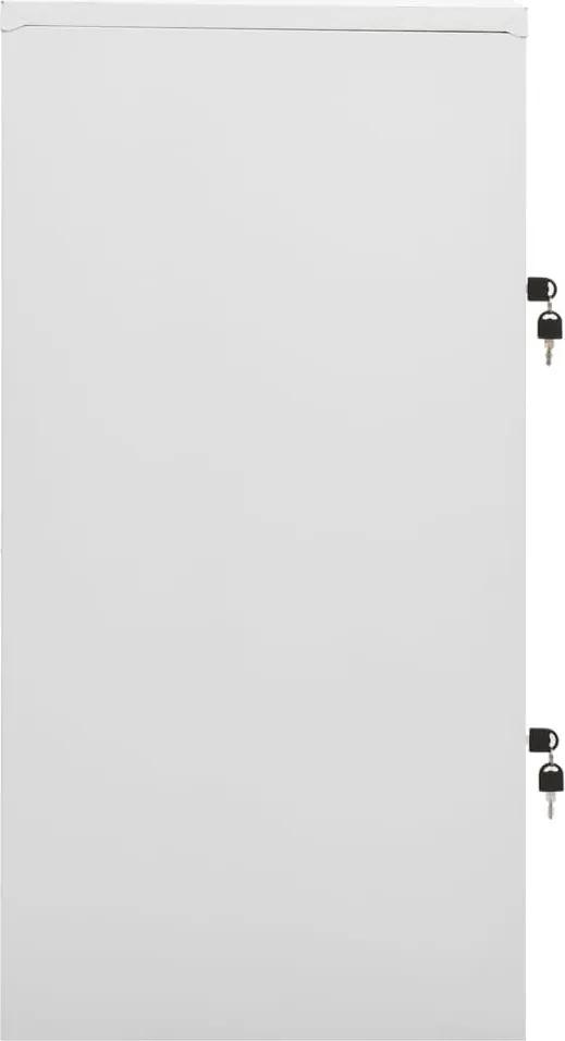 vidaXL Uzamykatelné skříně 5 ks světle šedé a modré 90x45x92,5 cm ocel [3095229] Barva: světle šedá a červená