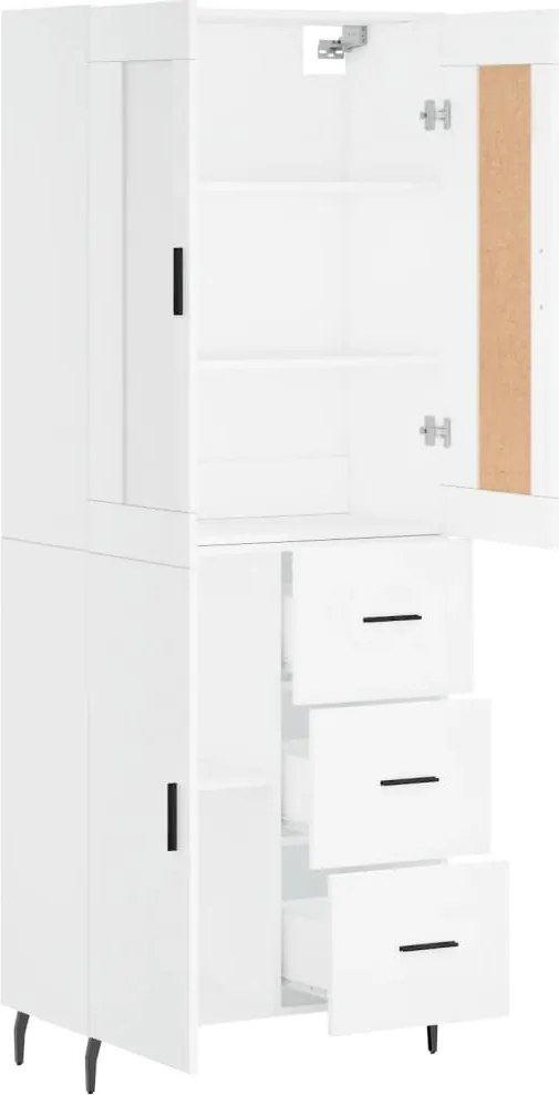 Skříň highboard bílá 69,5 x 34 x 180 cm kompozitní dřevo 3199825