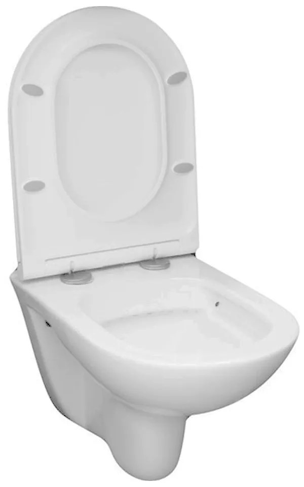 Mereo WC závěsné RIMLESS 530x355x360 vč. sedátka keramika bílé VSD81S