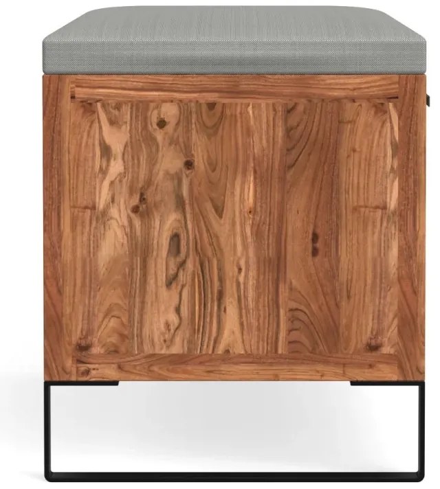furniture-nabytek.cz - Masivní lavice Sidora z akáciového dřeva, lakovaná, hnědá – 90×41×44 cm
