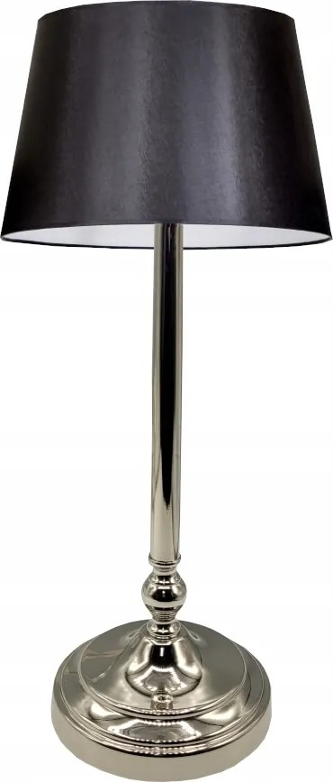 Stolní lampa noční lampa stříbrná černá 55 cm