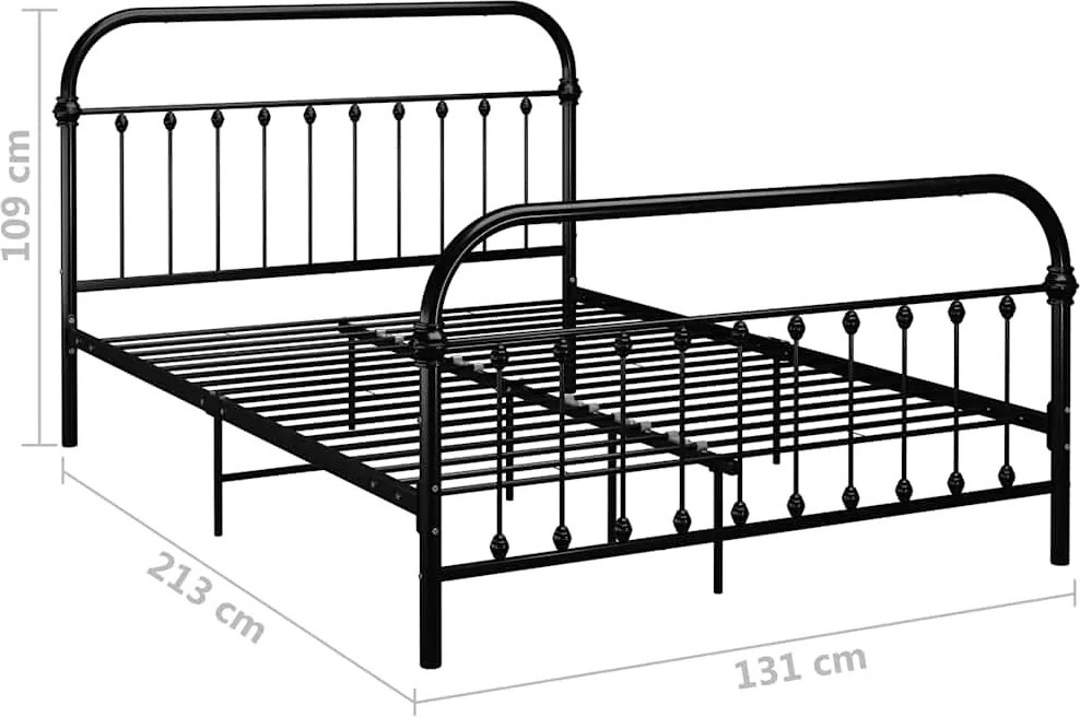 Rám postele černý kov 120 x 200 cm 284500