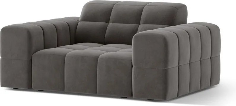Šedé sametové křeslo Chicago – Cosmopolitan Design