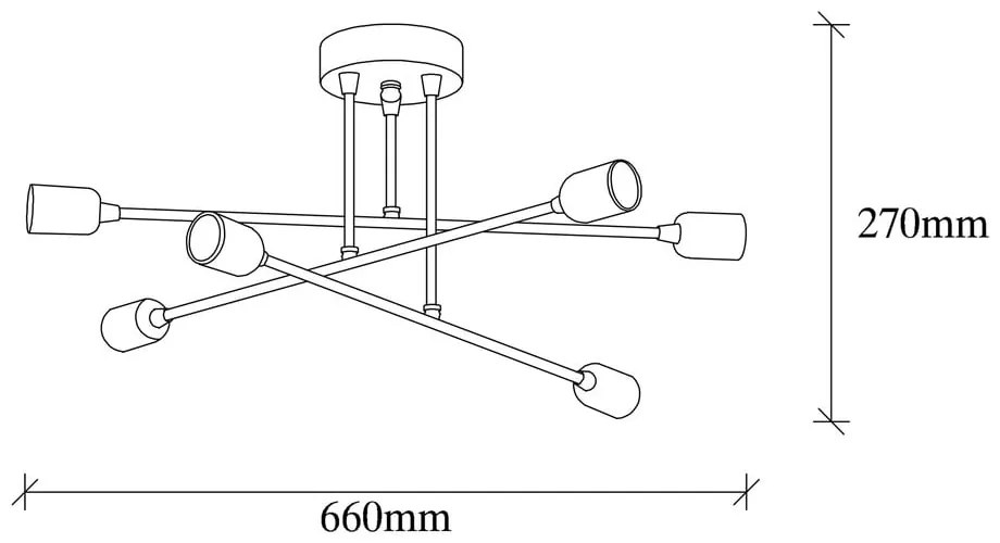 Černé stropní svítidlo Fleur – Opviq lights