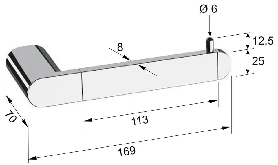 Bílý nástěnný mosazný držák na toaletní papír Flori – Sapho