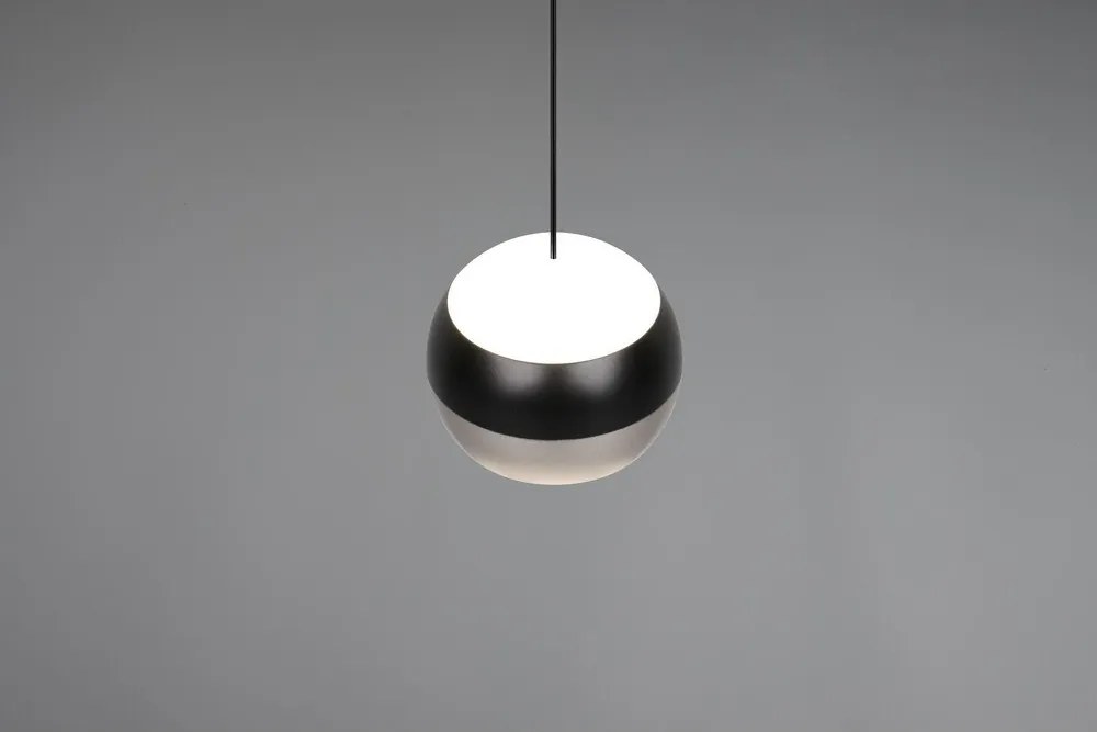 Černé/ve stříbrné barvě LED závěsné svítidlo ø 15,5 cm Orbit – Trio Select