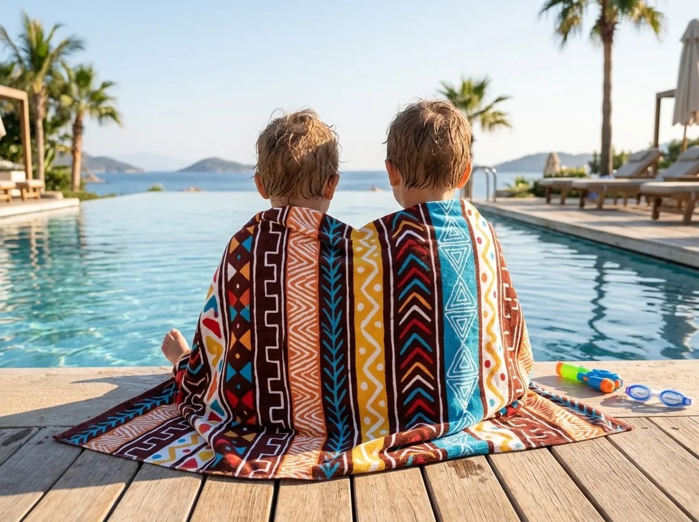 Rychleschnoucí XXL plážová osuška AZTECA barevná 150 x 210 cm, 100% mikrovlákno