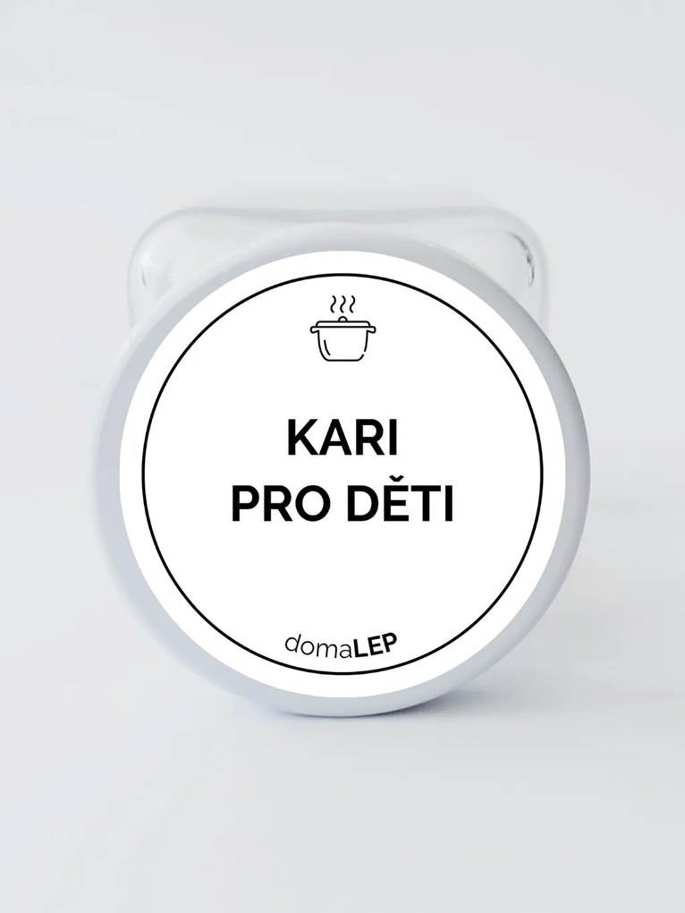 Samolepka na kořenky KARI PRO DĚTI bílá 5 cm tučné písmo