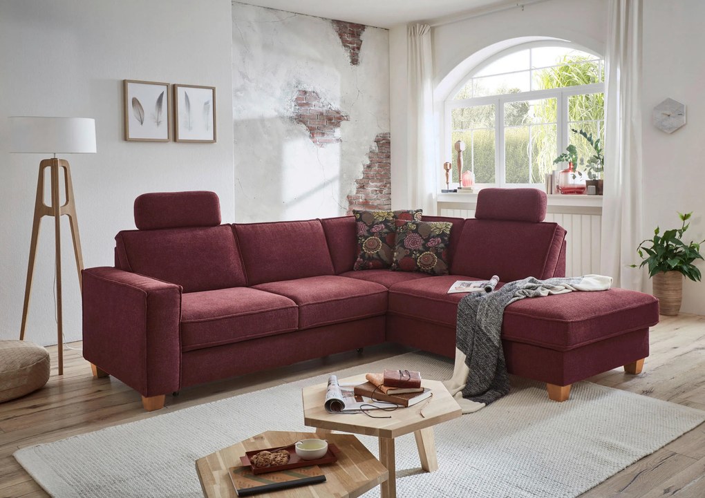 XXXLutz ROHOVÁ SEDAČKA, textil, tmavě červená Sit & More - Sedací soupravy - 000144005813