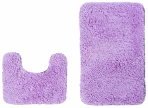 Sada koupelnových koberečků SILK ARTS-61 2PC - fialový seřík